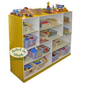 Anaquel en madera para Juguetes y Material didáctico